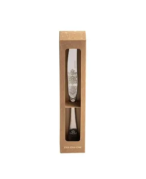 ZSA ZSA ZSU Dume Patterned Steel Dinner Knife Set Of 4, 9.06 X 0.79 X 0.12 - Silver