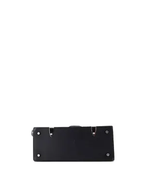 Goyard Pm Saigon Top Handle Bag Coated Canvas With Leather - Black