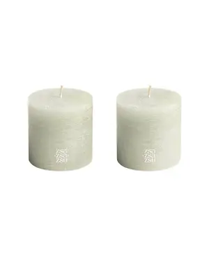 ZSA ZSA ZSU Deurne Pillar Candle, Set Of 2, 3.5 - Aqua