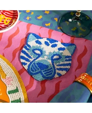 ZSA ZSA ZSU Dadri Beaded Coaster Tiger, 4