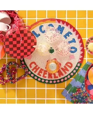ZSA ZSA ZSU Dadri Beadded Placemat Cheerland. 14 X 14