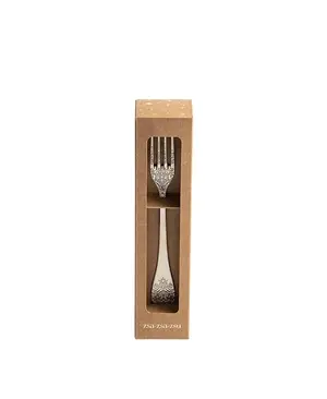 ZSA ZSA ZSU Dume Patterned Steel Dessert Fork Set Of 4, 9 X 1.1 X 0.1 - Silver