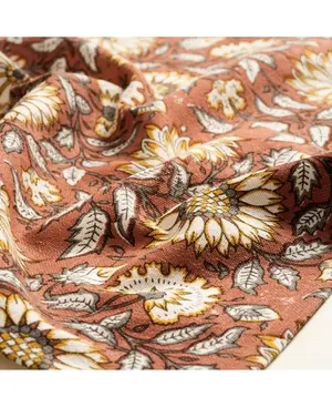 ZSA ZSA ZSU Bundi Block Printed Napkin Set Of 6, 18 X 18