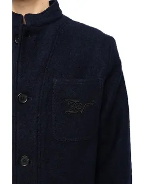 Zadig&Voltaire Venezia Logo Pocket Boucle Wool Jacket