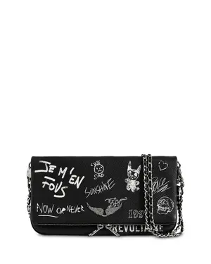 Zadig&Voltaire Rock Arty Tag Leather Shoulder Bag
