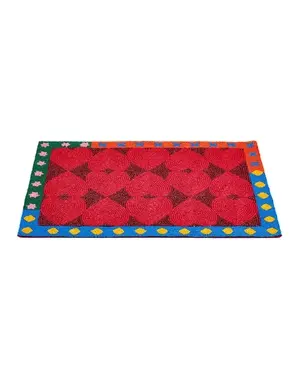 ZSA ZSA ZSU Dadri Beadded Placemat Heart, 12 X 16