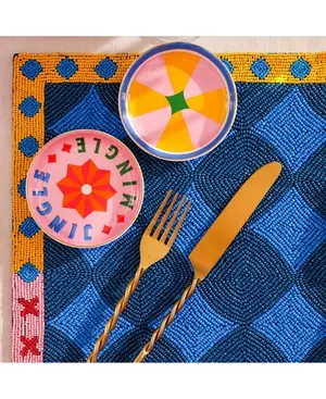 ZSA ZSA ZSU Dadri Beaded Placemat Geometric, 12 X 16