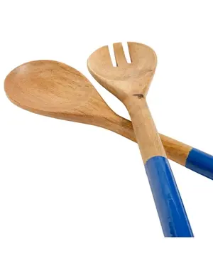 ZSA ZSA ZSU Lakri Mango Tree Salad Spoon Set Of 2, 10 X 2.7 X 0.7