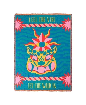 ZSA ZSA ZSU Novelas Fringed Jacquard Throw Vibe, 54 X 71 - Medium Green