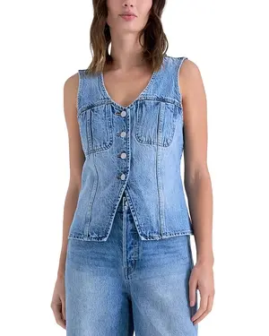 PISTOLA Gia Cotton Denim Vest - Hazy