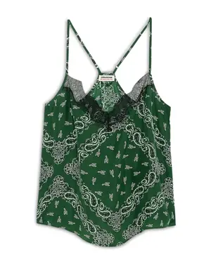 Zadig&Voltaire Cespa Bandana Print Silk Camisole Top
