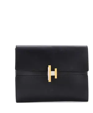 Hermès Cinhetic Clutch Villandry Calfskin - Black