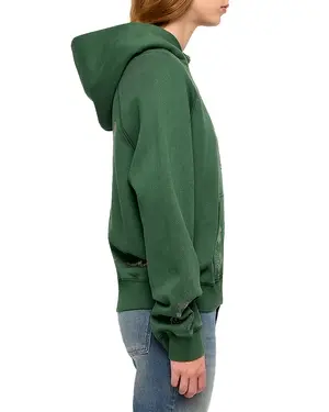 Zadig&Voltaire Embellished Cotton Hoodie - Rain Forest