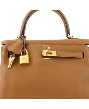 Hermès Kelly 25 Handbag Brown Swift With Gold Hardware
