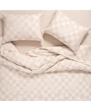 ZSA ZSA ZSU Costa Jacquard Duvet Cover Full Set, 94 X 87 - Beige