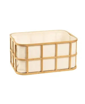 ZSA ZSA ZSU Dali Bamboo Basket, 17 X 13 X 8 - Beige