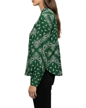 Zadig&Voltaire Twina Bandana Print Silk Top