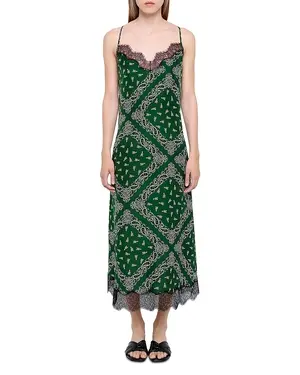 Zadig&Voltaire Respa Bandana Print Silk Dress - Meadow