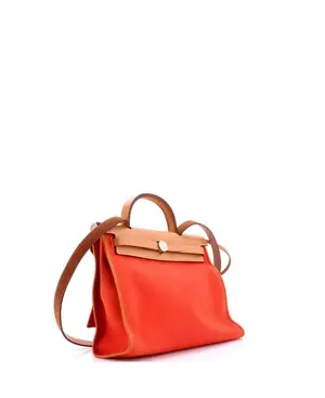 Hermès 31 Herbag Zip Leather And Toile