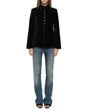 Zadig&Voltaire Vallo Velvet Blazer - Black