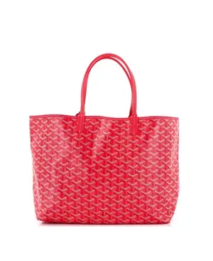 Goyard Pm Saint Louis Reversible Tote Coated Canvas And Printed Canvas - Red