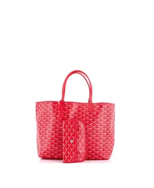 Goyard Pm Saint Louis Reversible Tote Coated Canvas And Printed Canvas - Red
