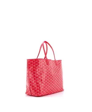 Goyard Pm Saint Louis Reversible Tote Coated Canvas And Printed Canvas - Red