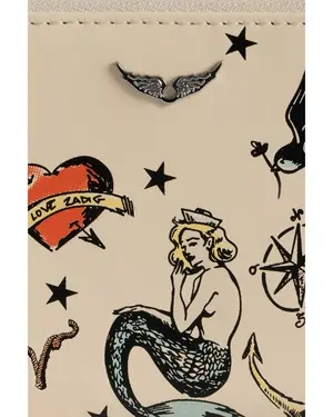 Zadig&Voltaire Zv Tattoo Mini Leather Coin Purse - Flash