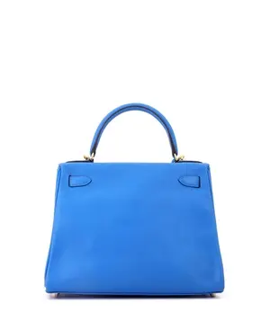 Hermès Kelly 28 Handbag Blue Evercolor With Gold Hardware - Bleu Hydra
