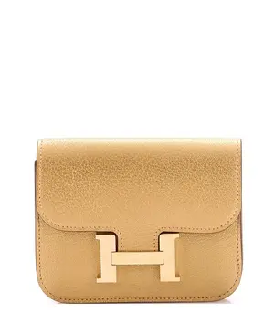 Hermès Constance Slim Wallet Chevre Chamkilight - Gold