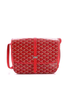 Goyard Mm Belvedere Ii Messenger Bag Coated Canvas - Red