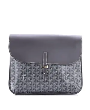 Goyard Coursier Messenger Bag Coated Canvas And Leather - Gray