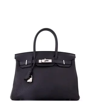 Hermès Birkin 30 Handbag Black Togo With Palladium Hardware - Noir