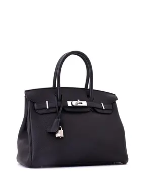 Hermès Birkin 30 Handbag Black Togo With Palladium Hardware - Noir