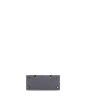 Goyard Structured Saigon Top Handle Bag Coated Canvas With Leather - Gray