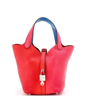 Hermès Pm Picotin Lock Bag Tricolor Clemence - Multicolor