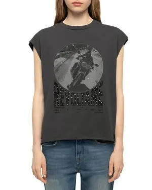 Zadig&Voltaire Cloe Hc Photo Moto Top