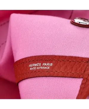 Hermès 28 Garden File Tote Toile And Leather