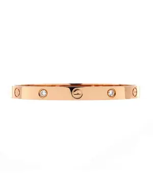 CARTIER Love 4 Diamond Bracelet 18k Rose Gold With Diamonds - Pink