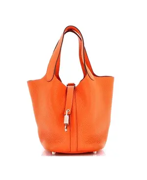 Hermès Pm Picotin Lock Bag Clemence - Orange