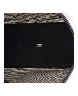 Hermès 40 Cabas H En Biais Tote Canvas With Leather