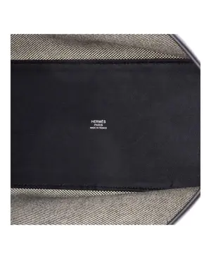 Hermès 40 Cabas H En Biais Tote Canvas With Leather