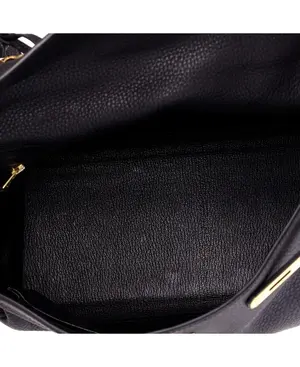 Hermès Kelly 32 Handbag Black Togo With Gold Hardware - Noir