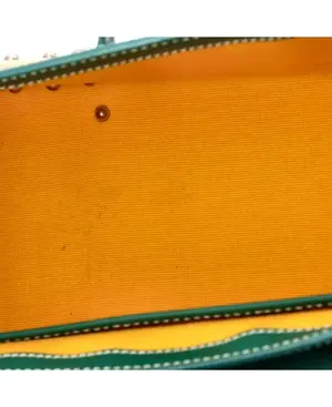 Goyard Structured Saigon Top Handle Bag Coated Canvas With Leather - Green