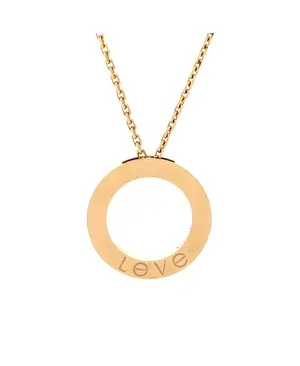 CARTIER 3 Diamonds Love Pendant Necklace 18k And Diamonds, 16.25 - Gold