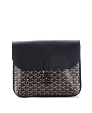 Goyard Coursier Messenger Bag Coated Canvas And Leather - Black