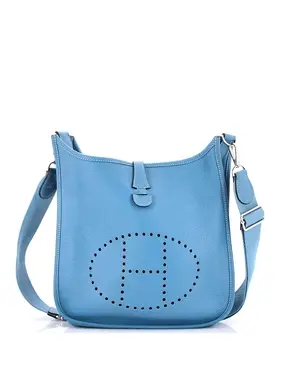 Hermès Pm Evelyne Bag Gen Iii Clemence - Blue