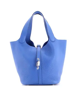 Hermès Mm Picotin Lock Bag Maurice - Blue