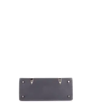 Goyard Pm Saigon Top Handle Bag Coated Canvas With Leather - Gray