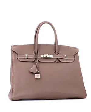 Hermès Birkin 35 Handbag Grey Togo With Palladium Hardware